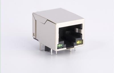 China TM111B01AB1 RJ45 Connector with Transformer 10/100 Base-Tx 21.0mm Single Port LED Side Entry for sale