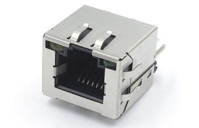 China Single Port RJ11 PCB Jack 6P6C with EMI Shield 125V 1.5A TM-52T6611ET2L1 for sale