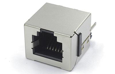 China RJ11 Female Connector 6P6C Tab Down 125V 1.5A Single Port Without LEDs - TM52T511EBX11 for sale