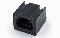 China RJ11 PCB Mount Connector 6P6C with LED Indicators 125V 1.5A TM52T511SX111 for sale