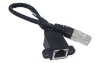 China Shielded RJ45 Ethernet Patch Cable - 300mm Length with 8P8C Connectors and 750+ Cycle Durability for sale