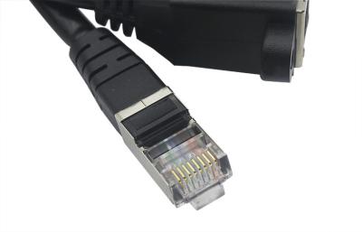 China Shielded RJ45 Ethernet Extension Cable 300mm with 8P8C Connector and 750 Cycle Durability for sale