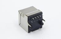China TM52D011EXX41 10-Pin RJ45 Shielded Socket Connector 15.86×17.16mm 180° Top Entry for sale
