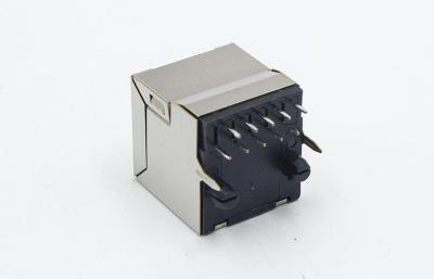 China TM52D011EXX41 10-Pin RJ45 Shielded Socket Connector 15.86×17.16mm 180° Top Entry for sale