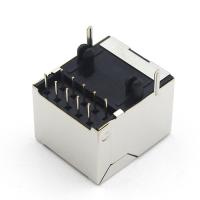 China 10-Pin RJ45 PCB Modular Jack Connector TM56A011EXX11 - 125V 1.5A Rating with UL RoHS Certification for sale