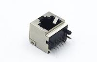China 14.80mm 10-Pin RJ45 Female Connector Without LED & Transformer - 125V 1.5A Rating - UL94V-0 PBT Housing for sale