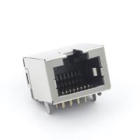 China Single Port RJ45 Female Connector with Integrated Magnetics TM5JE811EXX12 - 125V 1.5A 8P8C PCB Mount for sale