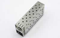 China 2x1 SFP Cage Connector with Light Pipe 63.25mm Length 250 Mating Cycles Press Fit Mounting for sale