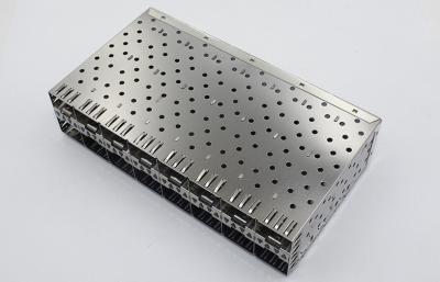 China 2x8 Integrated SFP Cage Connector with Inner Outer Light Pipe - 16 Ports, 63.25mm Length, Press Fit Mounting for sale