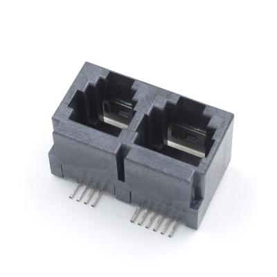 China LCP UL94V-0 1x2 SMD RJ11 PCB Socket Tab UP 6P6C 125V 1.5A ISO9001 for sale