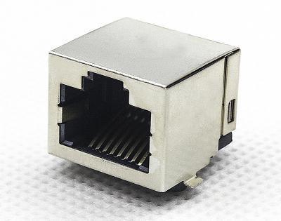China TM5JS811EXX15 Single Port RJ45 Shielded Ethernet Connector 125V 1.5A with 15.5mm Profile for sale