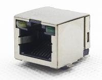 China TM5JS811EX115 8P8C SMT RJ45 Jack with LEDs - 125V 1.5A Surface Mount Network Connector for sale