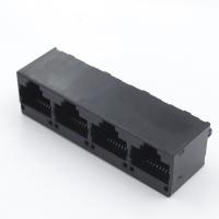 China Unshielded RJ45 PCB Connector 1x4 Port 55.30mm 8P8C Female Jack for sale