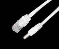 China TMCABLE060141 RJ45 to DC 5.5×2.1mm PoE Camera Power Cable with 8 Positions and 750 Cycle Durability for sale