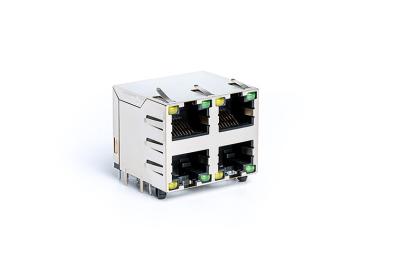 China TM5JC822T2111 RJ45 Dual Layer Connector 8 Ports 125V 1.5A for Wireless Router for sale