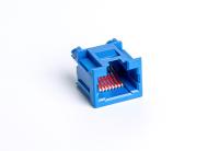 China Blue PBT UL94V-0 FCC Part 68 8P8C PCB Mount RJ45 Connector Unshielded 1.5A 125V for sale