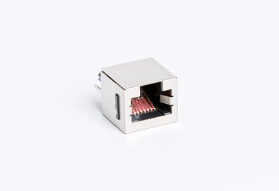 China Shielded RJ45 PCB Connector Tab Up 1x1 Port 16.30mm Height Without Magnetic 8P8C for sale
