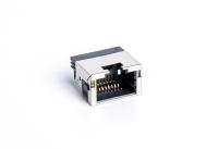China Vertical RJ45 PCB Socket with LED Indicators 14.55×17.40×9.80mm 125V 1.5A TM58D811EX115 for sale