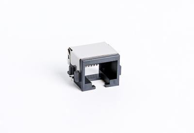 China Single Port RJ45 SMT Connector 12.75x14.30x11.45mm Without Magnetics 125V 1.5A TM58S811EXX11 for sale