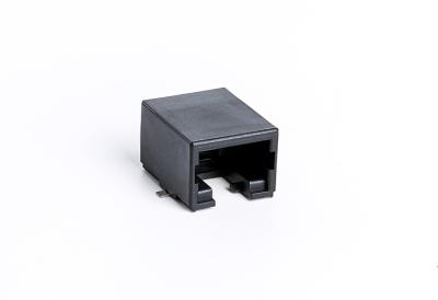 China Low Profile 10P10C RJ45 Female Connector Vertical Through Hole 125V 1.5A for sale