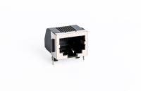 China 90 ° Orientation RJ45 PCB Connector / Tab Down Rj45 Pcb Mount Jack TM572811EBX12 for sale