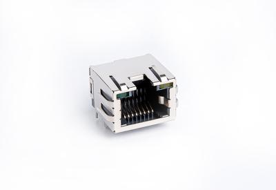 China Tab UP RJ45 PCB Connector TM5JE811T2216 - 8P8C Shielded Modular Jack with EMI-Finger, 125V 1.5A Rating for sale