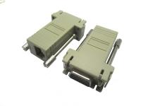 China Customized D-SUB RJ45 Male to DB15 Female Adapter 8P4C 125V 1.5A RS232 Modular Connector RJ45-DB15F-8P4C-006 for sale
