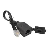 China RJ11 Male to Female Telephone Extension Cable with Dust Cover - 125V 1.5A 6P6C Configuration for sale