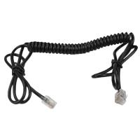 China RJ9 to RJ11 4P4C to 6P6C Telephone Extension Cord - 1000mm Coiled Cable with 750 Cycle Durability for sale