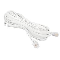 China 6P4C RJ11 Plug to Plug Telephone Flat Cable 26AWG 4C 5000mm Length with UL RoHS Certification for sale