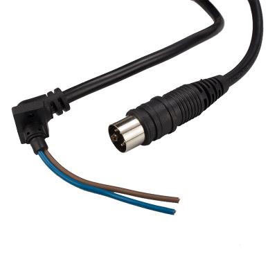 China 300V DIN Male 4-Pin to 2-Pin Medical Equipment Power Cable - 1500mm Length, 2A Current Rating for sale