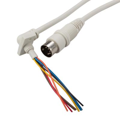 China 5PIN to 6PIN 180 Degree DIN Male Cable 300V 2A for Medical Equipment Power Cord for sale