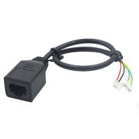 China RJ45 to 1.0 HSG Tieline Connector Cable 280mm Black PVC UL94V-0 RoHS TMCABLE060029 for sale