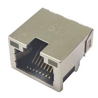 China 4.2H RJ45 Single Port Modular Jack 125V 1.5A with LED Indicators 8P8C Connector for sale