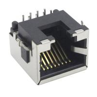 China 90° Sink Plate RJ45 Female Adapter - 14.71mm Width Single Port Shielding 8P8C Connector for sale