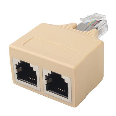 China RJ11 Male to Female Telephone Adapter 6P6C with Shield - 125V 1.5A Rating - UL RoHS Certified for sale