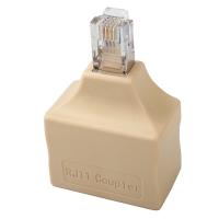 China RJ11 Modular Jack 125V 1.5A Two Female Ports 6P6C Connector 48.5mm x 32.5mm for sale