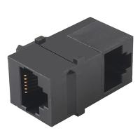 China RoHS Cat3e 6P6C RJ11 90° Inline Coupler - 125V 1.5A Straight Extension Adapter for sale