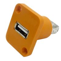 China USB 2.0/3.0 Female to Female Panel Mount Coupler Adapter with Screw Hole TMZJT020010 for sale