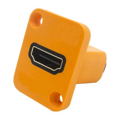 China HDMI RJ45 Panel Mount Connector Female to Female 29x26x33mm with 19P19C Contacts TMZJT020011 for sale