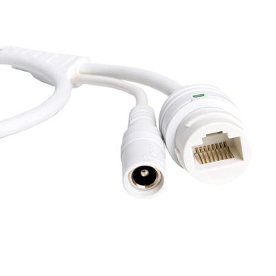 China Network Camera Cable TMCABLE060185 - 700mm RJ45 to DC 5.5×2.1mm Power Connector with Green LED for sale