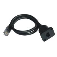 China 180 Degree RJ45 Extension Cable 8P8C Female Socket to Phone Plug - 600mm Length, 750 Cycle Durability for sale