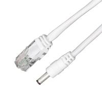 China Waterproof RJ45 Extension Cable with DC Plug for PoE Cameras - 110mm Length, 8P8C Connector, 750 Cycle Durability for sale