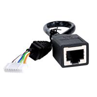 China Custom Black OD5.5mm RJ45 Female Extension Cable - 228mm Length, 24AWG Copper, 750+ Cycles Durability for sale