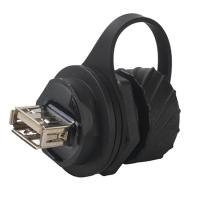 China IP68 Weatherproof USB 2.0 Type A Panel Mount Connector 1.5A 125V AC 33mm Length for sale