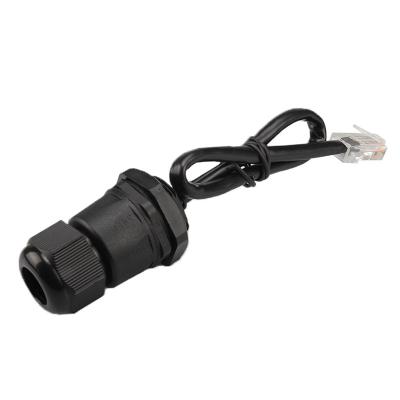 China RJ45 Female to Male Network Cable with Waterproof Panel Mount - 8P8C, 125V 1.5A Rating, UL RoHS Certified for sale