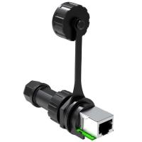 China RJ45 Female to Male Network Cable Coupler with Waterproof Panel Mount - 8P8C, 125V 1.5A Rating, UL Certified for sale