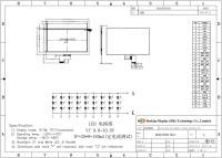 China Transmissive 7 Inch IPS Standard TFT LCD Display 1024x600 500nits for sale
