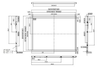 China 12.1 Inch Reshine High Brightness LCD Display Monitor LVDS 1024X768 for sale