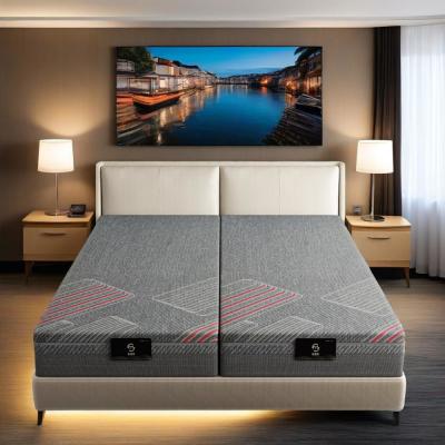 China MIENSI M300 10-Inch Memory Foam Mattress with Massage Function - King Size Hypoallergenic Smart Bed for sale
